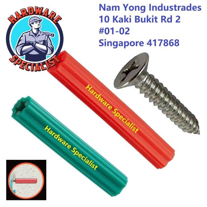 Hardware Specialist PVC Wall Plug / Plastic Anchor / Nylon Wall Plug ...