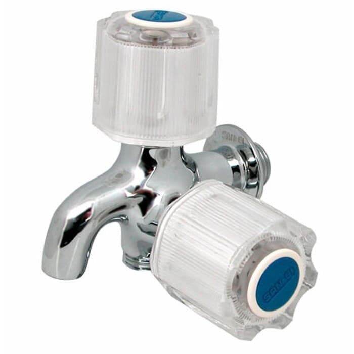 San-Ei Kran Cabang - Kran Air - Kran tembok - two way sink tap F 10 C | Lazada Indonesia