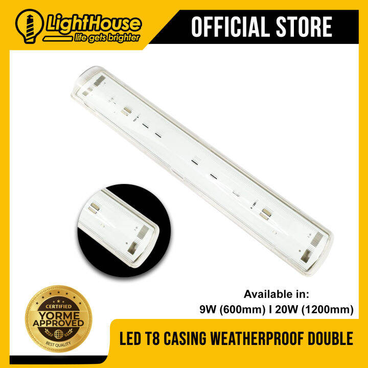LIGHTHOUSE LED T8 Casing Weatherproof 9W SINGLE DOUBLE SOLD PER PIECE ...