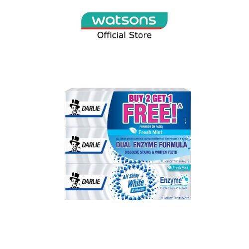 DARLIE All Shiny White Supreme Dual Enzyme Formula Toothpaste Fresh ...