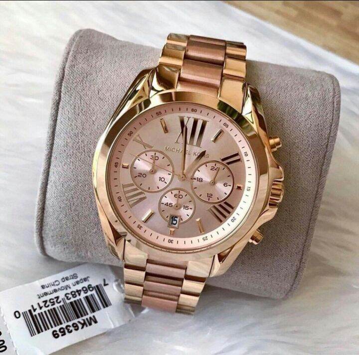 MK6359 Michael Kors Women's Bradshaw Stainless Steel 43MM Chronograph ...