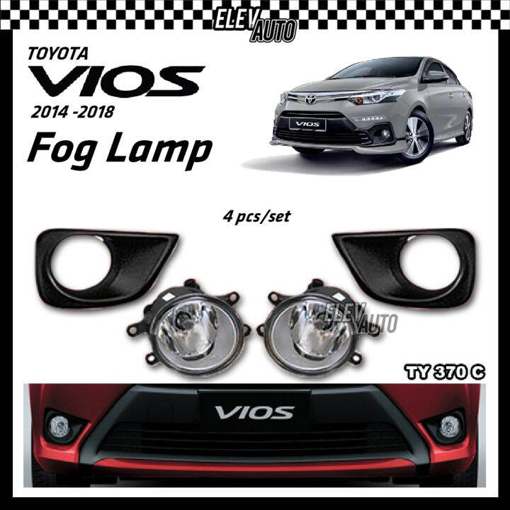 Toyota Vios 2014-2018 Fog Lamp Original Complete Set Crystal Clear ...