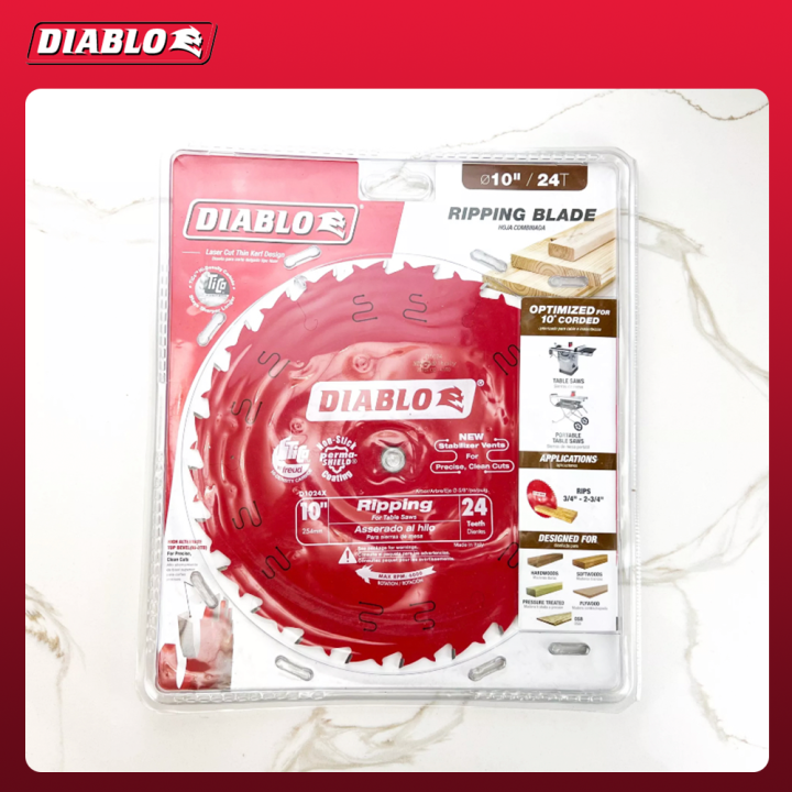 Freud Diablo 10” (254 mm) 24 Teeth Ripping Table Saw Blade (Made in ... Freud Diablo 10” (254 mm) 24 Teeth Ripping Table Saw Blade (Made in ...