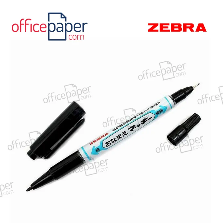 Zebra Permanent Twin Marker Amphibious Black | Lazada