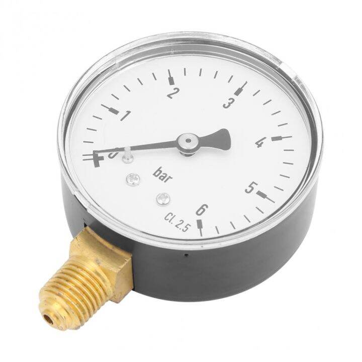 {Taiyong Electric} 0 6bar 1/4inch NPT Thread Pressure Gauge Side Mount ...