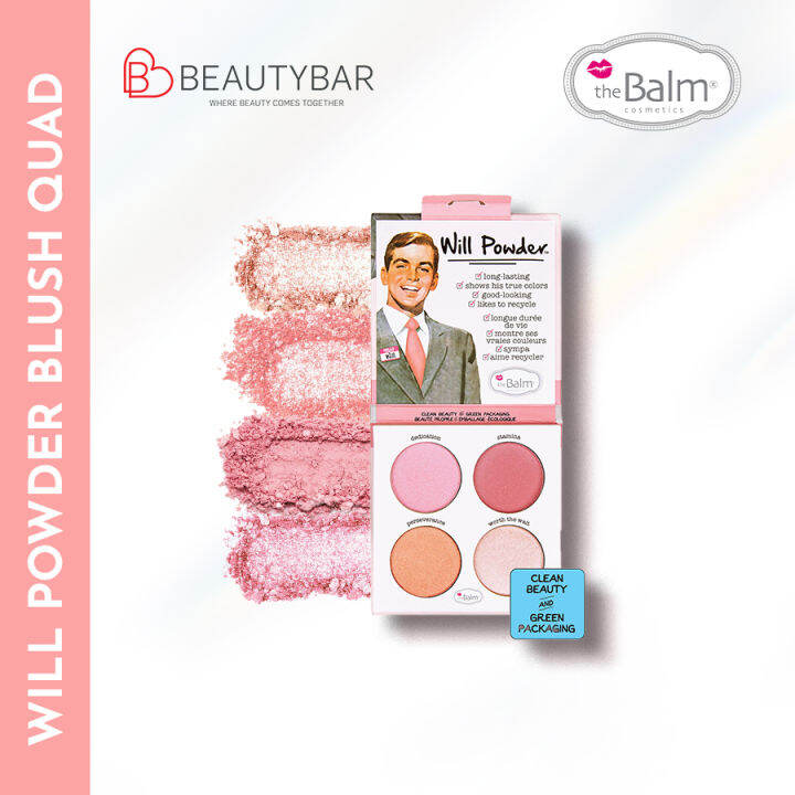 TheBalm Will Powder Blush Quad (Beauty Bar) (Makeup) (Makeup Palettes ...