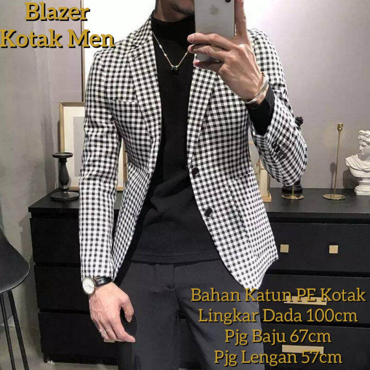 Blazer Pria KOTAK MEN Jas Cowok Baju Pakaian Hem Kasual Fashion Laki ...