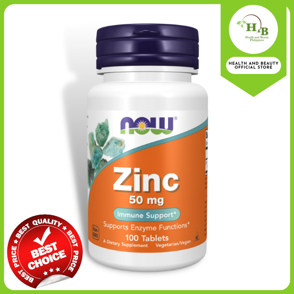 Now Zinc 50mg Immunity 100 tablets | Lazada PH