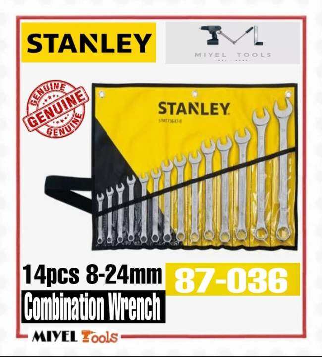 Stanley Combination Wrench Set 8 to 24mm 87-036 14pcs. Heavy Duty ...