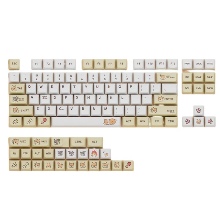 GeniusC 130 Pcs Keyboard Keycaps Good Hardness Easy Installation Smooth ...