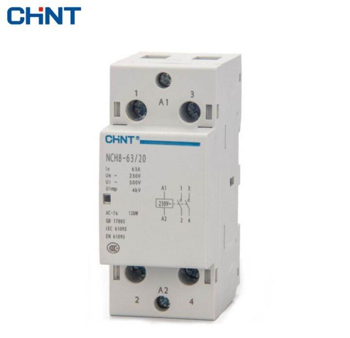 CHINT NCH8-63/20 Modular AC household Contactor 220V 230V AC 63A 1NO 1NC 2NO 2NC | Lazada PH