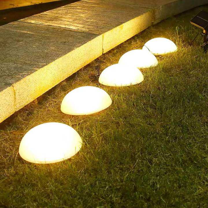 led Solar energy Hemisphere light Plug-in Lawn Hemisphere lamp LED ...