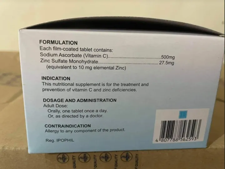 ImmunPro (100 tablets with box) Sodium Ascorbate Zinc || Unilab ...