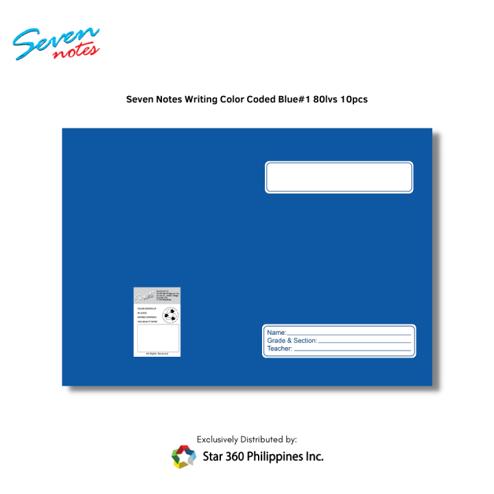 Seven Notes Writing Single Color Coded Notebooks (10pcs) | Lazada PH