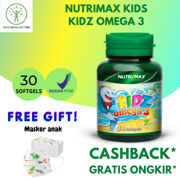 NUTRIMAX KIDZ KIDS OMEGA 3 30 KAPSUL LUNAK TABLET VITAMIN OTAK ...