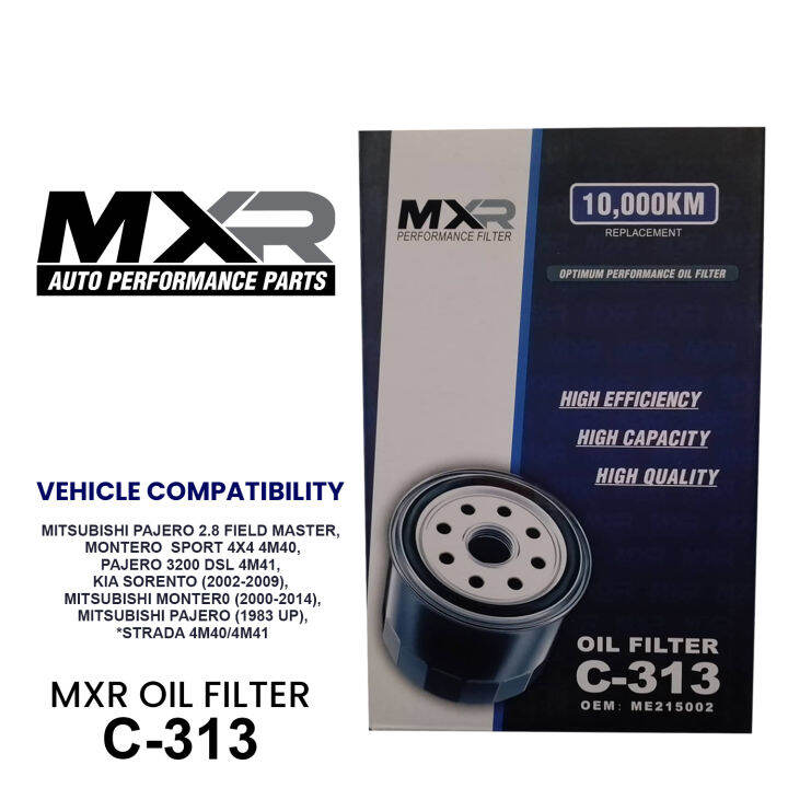 MXR OIL FILTER FOR MITSUBISHI MONTERO SPORT 4X4 4M40 (C-313) | Lazada PH