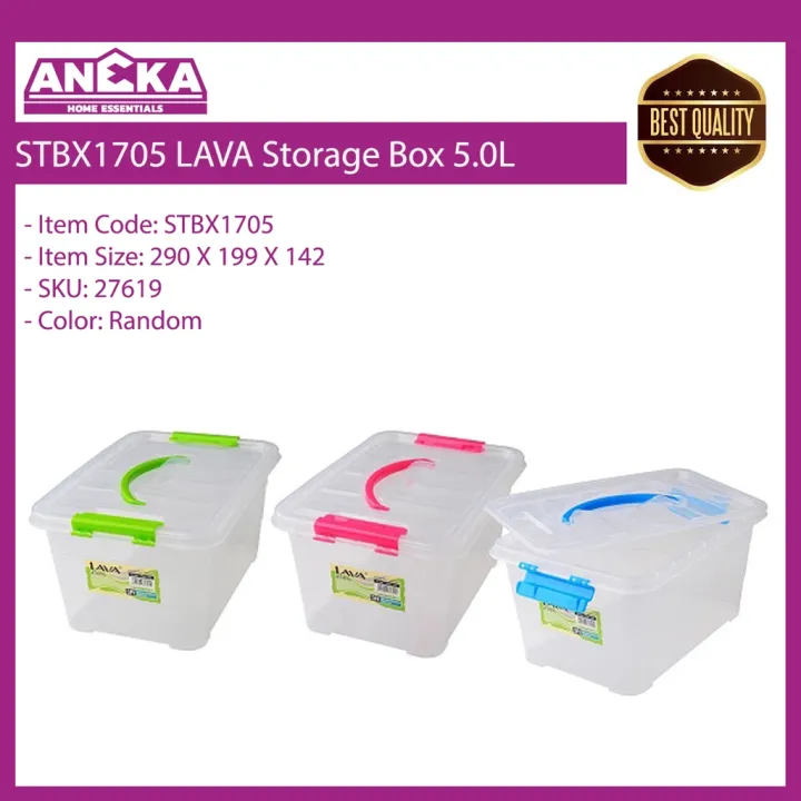 LAVA Storage Box Multipurpose Storage Box Kotak Simpan Barang 5.0L ...