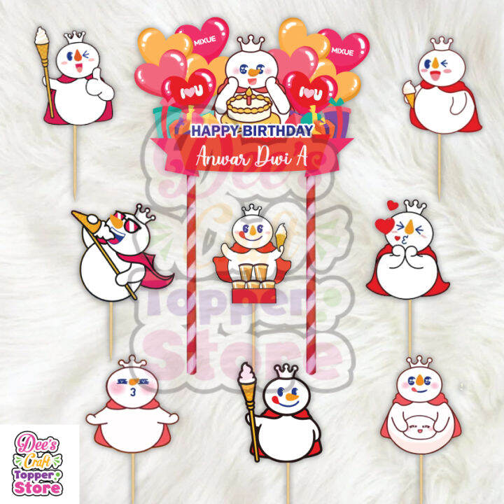 Topper Cake Mixue Bisa Request Nama | Lazada Indonesia