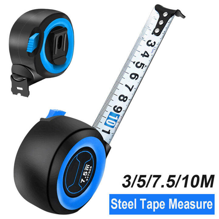 Steel Tape Measure 3m / 5m / 7.5m / 10m Precise Thickened Self-locking Measuring Tape Ruler ...