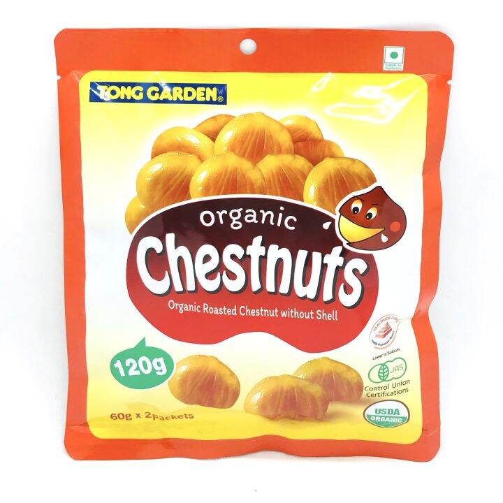 TONG GARDEN Organic Chestnuts ( Without Shell ) 60g x 2packets | Lazada