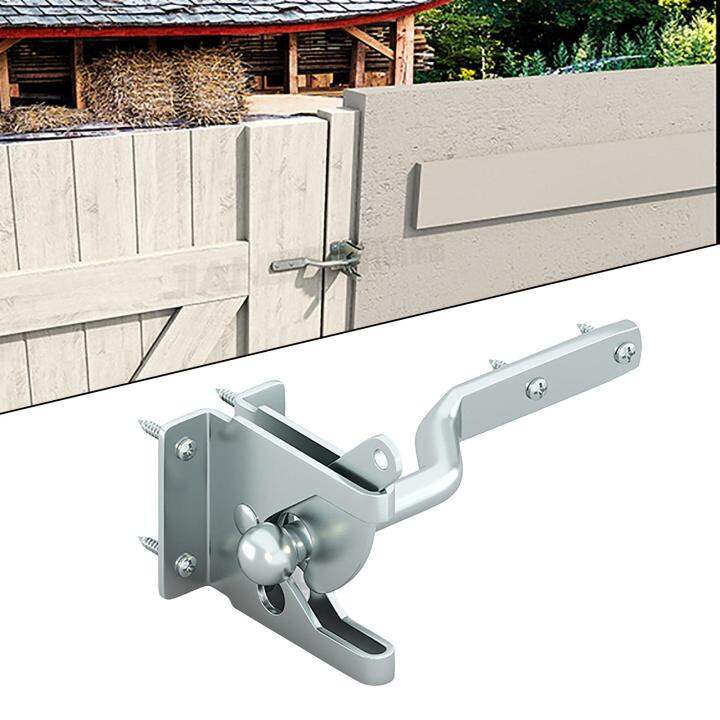 Baoblaze Steel Fence Lock Self Locking Gate Latch for Backyard ...