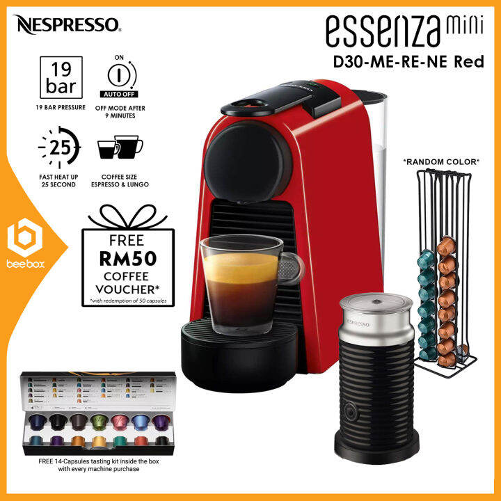 Nespresso D30-ME-RE-NE Essenza Mini Fully Automatic Capsule Espresso ...