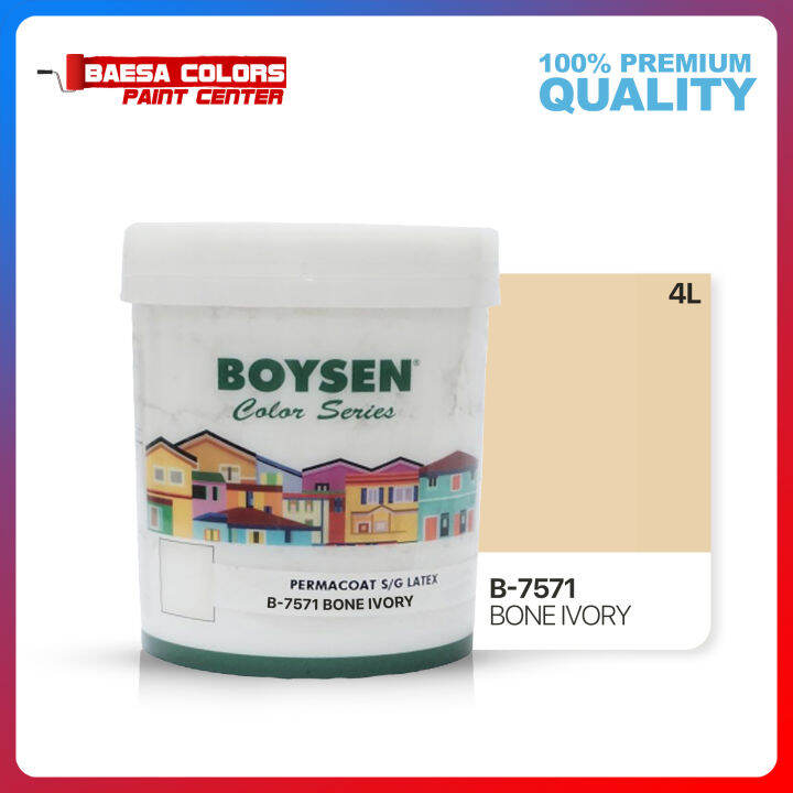 BOYSEN B-7525 BONE IVORY SEMI GLOSS LATEX 4L | Lazada PH