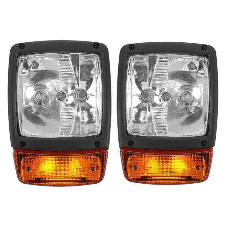 24V Excavator JCB Front LED Headlights Turn Signal Lamp Indicator Work ...