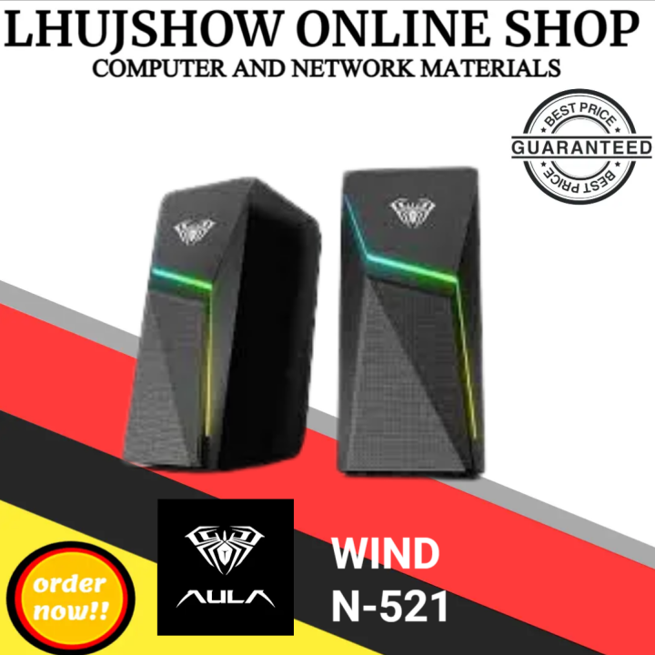 AULA Wind N-521 RGB 2.0 Desktop Gaming Speaker | Lazada PH