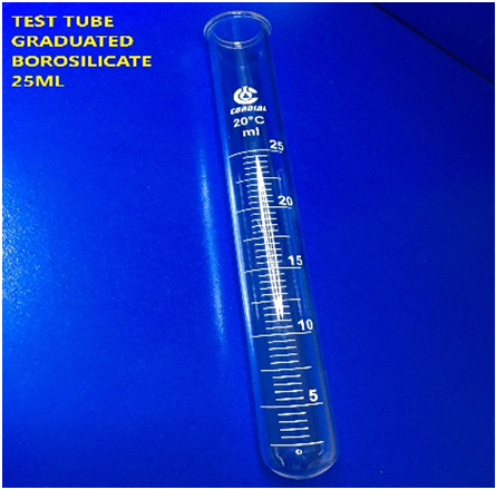 TEST TUBE GRADUATED BOROSILICATE 25ML | Lazada PH