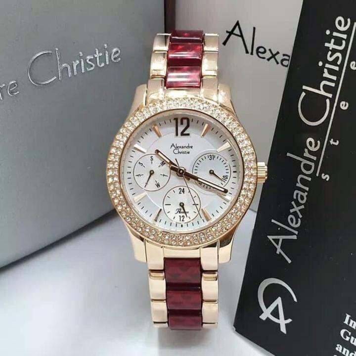 Alexandre Christie 100% Original AC2463L Jam Tangan Wanita Stainless ...
