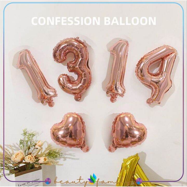 BF-C390 Balon Foil Huruf Rosegold A-Z Balon Foil Angka 0-9 / Ballon ...