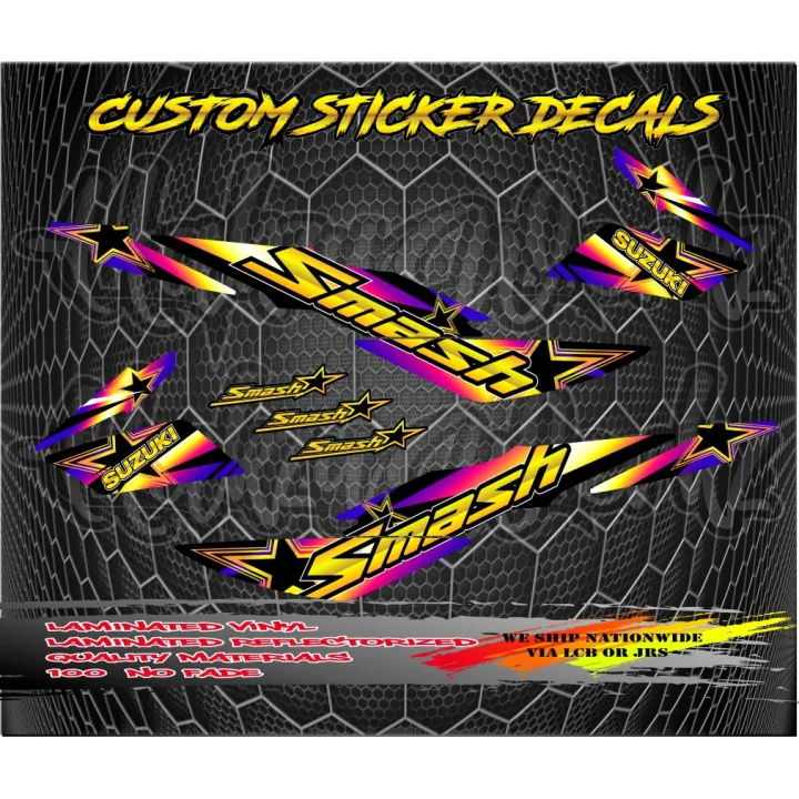 smash 115 stock decals vinyl with glossy lamination all colors is ...