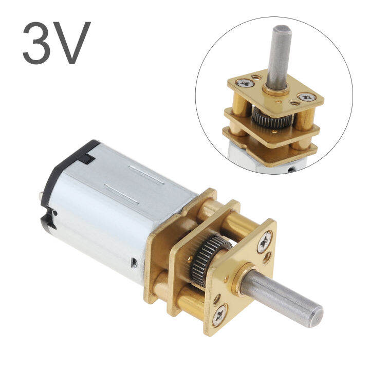 DC 3V N20 Mini Micro Metal Gear Motor with Gear wheel Slow Speed Metal ...