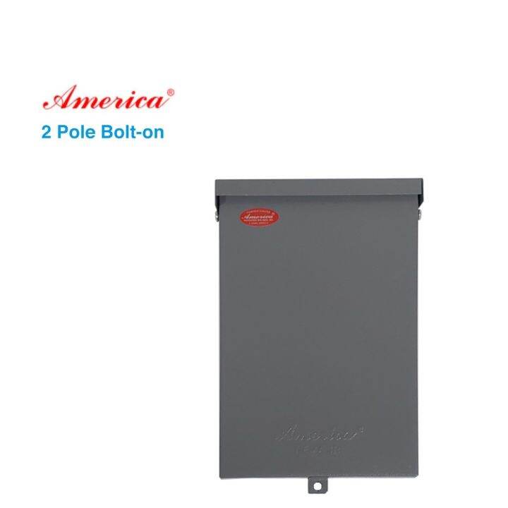 America Nema 3R Weatherproof Circuit Breaker Enclosure 2 Pole Bolt-on ...