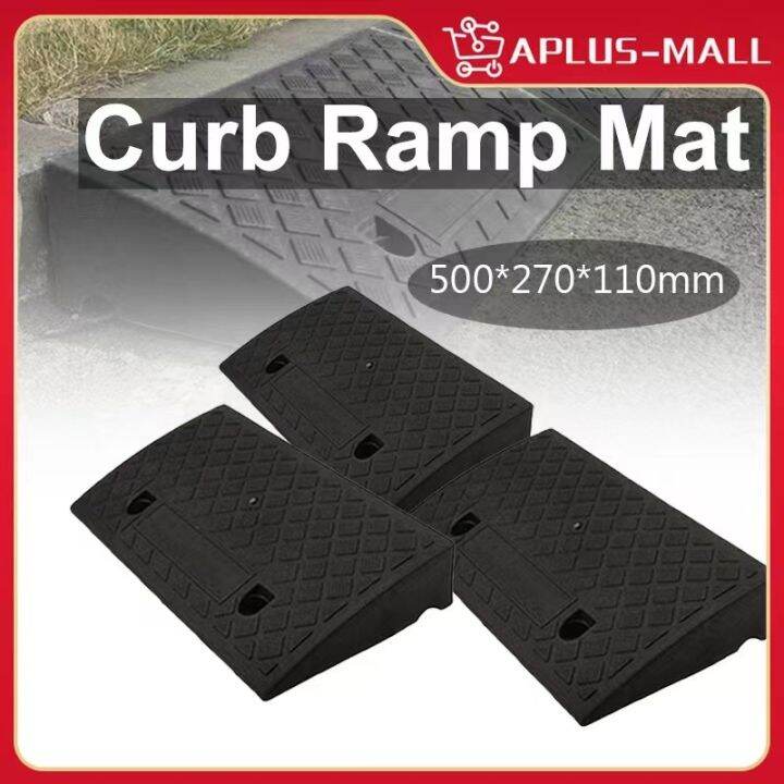 50*27*11cm Curb Ramps Mat Heavy Duty Slope Pad For Car Truck Driveway ...