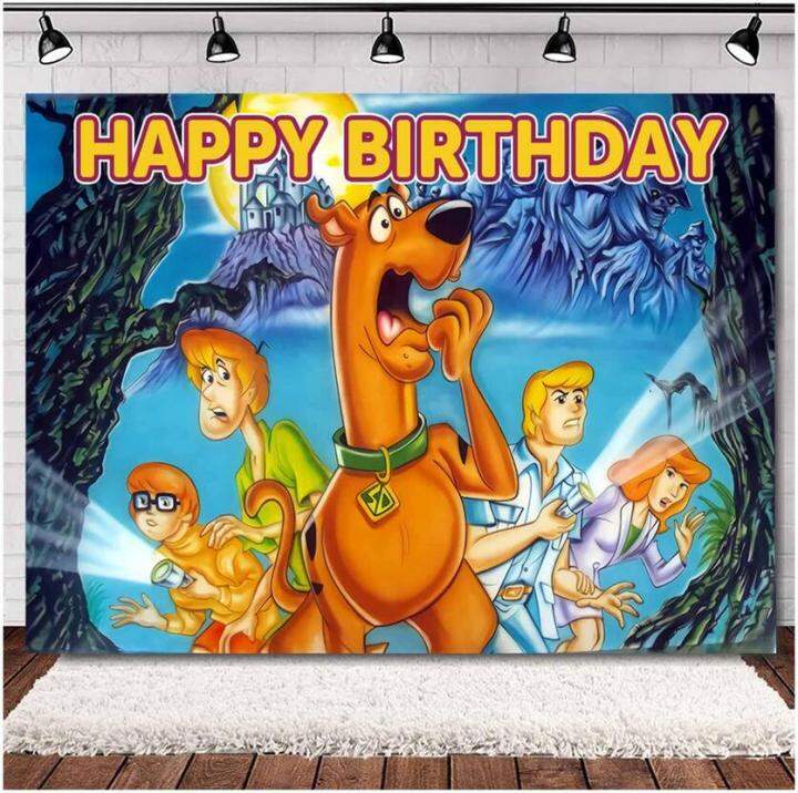 5x3ft Cartoon Scooby Doo Photography Backdrops Mystery Machine Van ...
