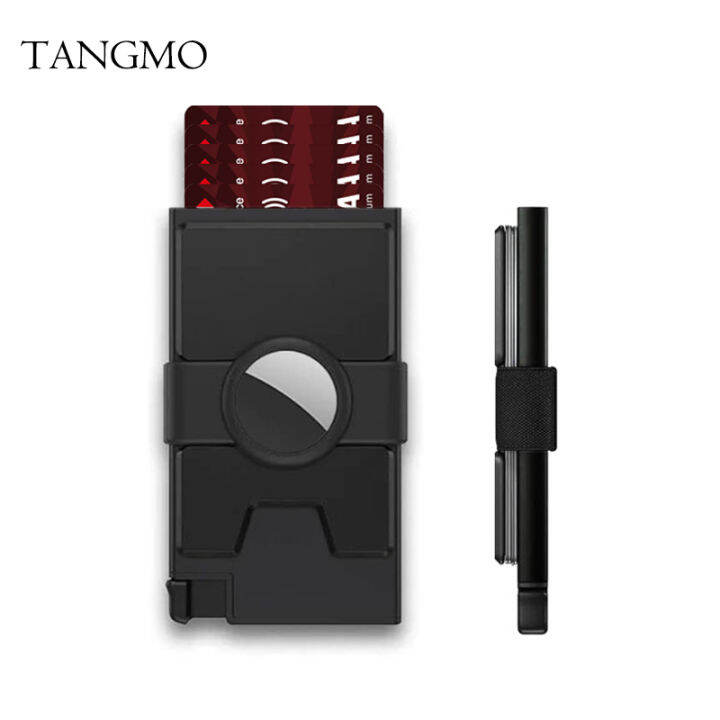TANGMO New Men AirTag Card Holder Wallet Slim Minimalist Thin Aluminium ...