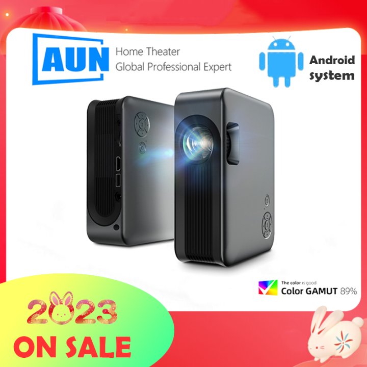 AUN MINI Projector A30C Mini Projetor Support 4K Smart TV WIFI Portable ...