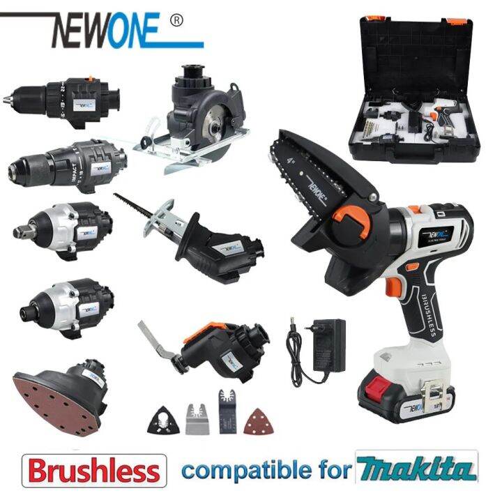 Compatible MAKITA 18V Brushless Chainsaw & Drill Screwdriver ...