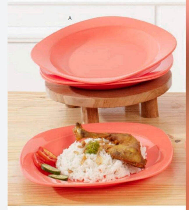 LARGE DEEP PLATE BLOSSOM PLATE TUPPERWARE PIRING TUPPERWARE 4PCS [SC05 ...