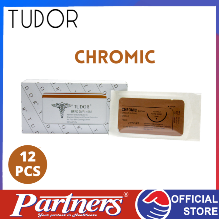 TUDOR CHROMIC 1-O ROUND SUTURE (12 PCS) | Lazada PH