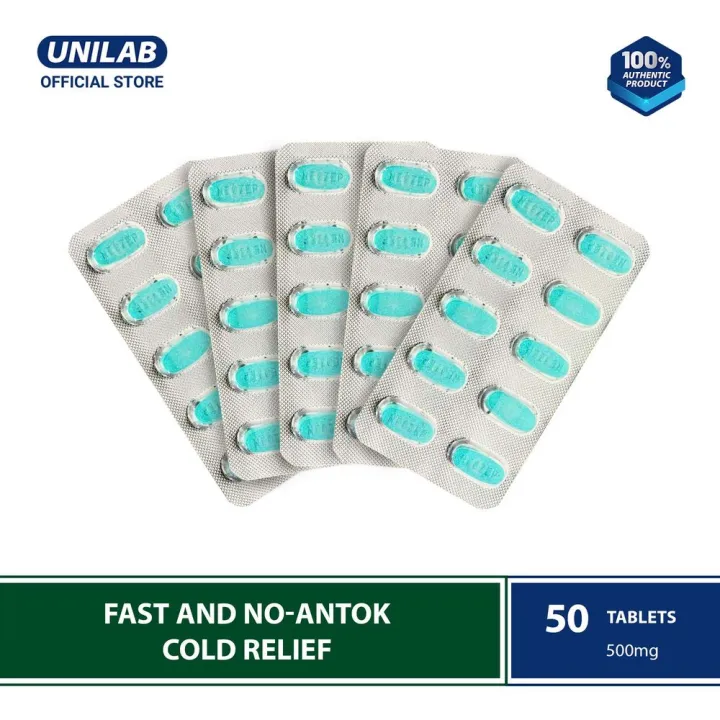 Unilab Neozep Non-Drowsy 50 Tablets - Fast and No-Drowse relief from ...