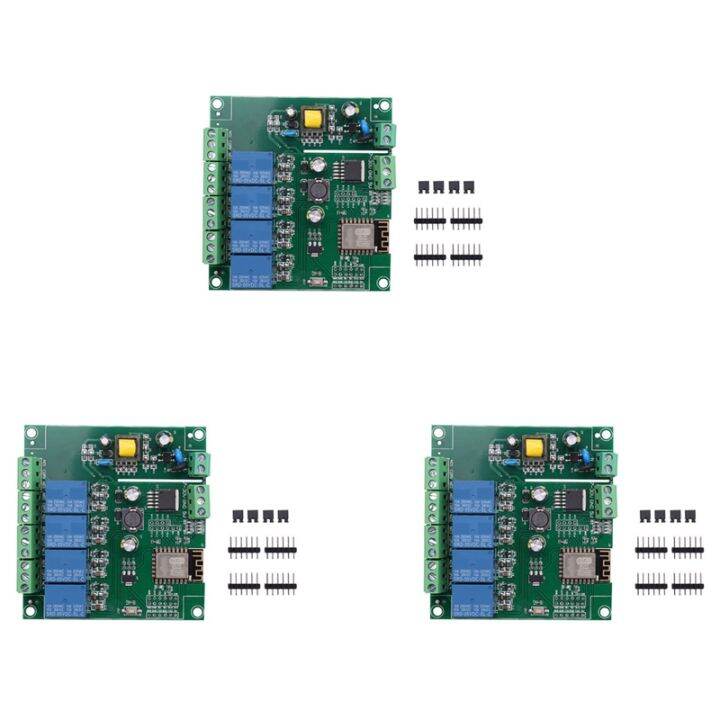3X ESP8266 ESP-12F WIFI Relay Module 4Channel AC90-250V/DC7-30V/5V ...