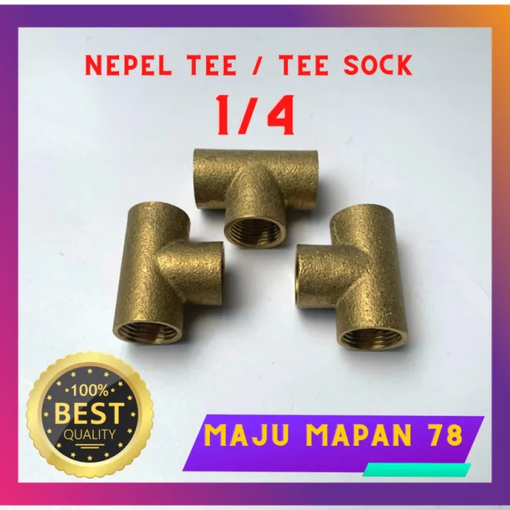 Nepel Tee / Tee Sock drat dalam Kuningan ukuran 1/4" | Lazada Indonesia