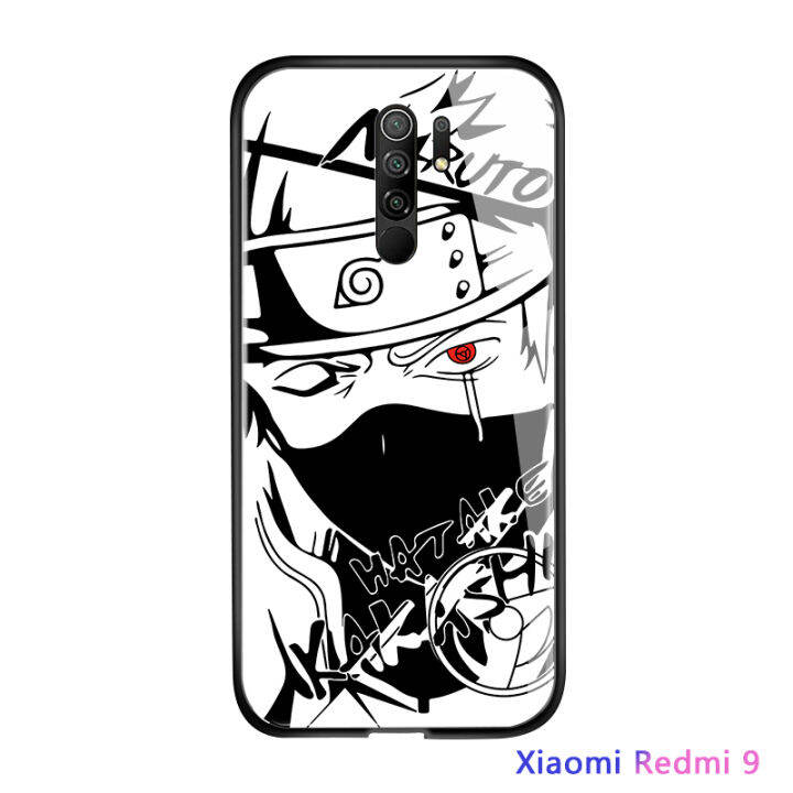 สำหรับXiaomi Redmi 9 9A NARUTOสีดำสีขาวอะนิเมะสำหรับหญิงSketch Kakashi ...