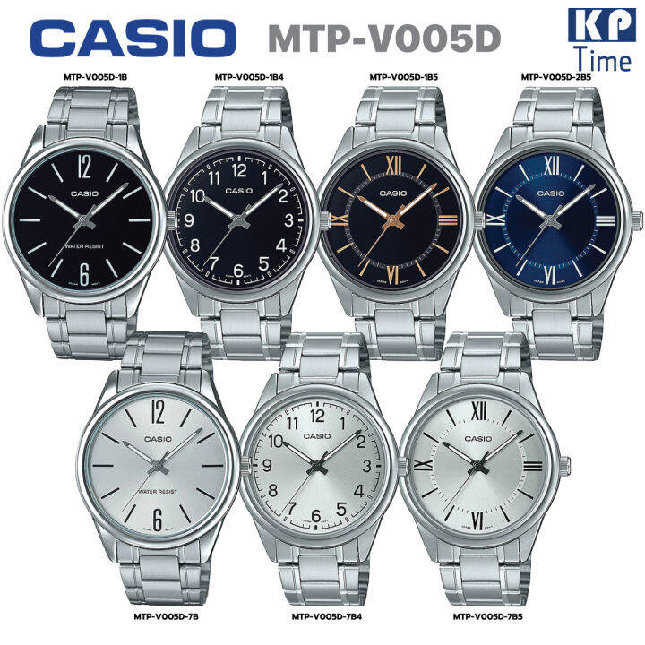 Casio นาฬิกาข้อมือผู้ชาย สายสแตนเลส รุ่น MTP-V005 ของแท้ประกันศูนย์ CMG ...