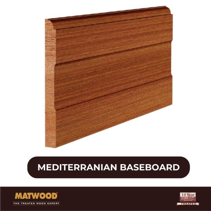 Matimco Matwood Solid Moulding MEDITERRANEAN BASEBOARD 1x4 8 Feet ...