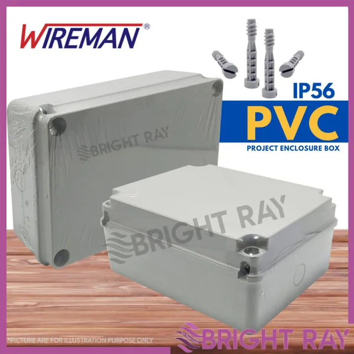 WIREMAN IP56 PVC Enclosure Electrical Junction Box Autogate Box CCTV ...