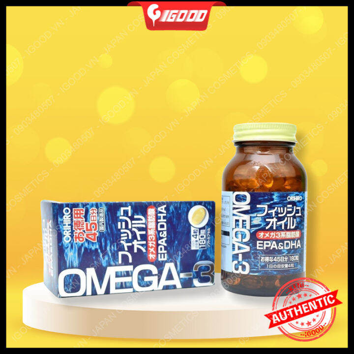 Dầu cá Omega 3 Orihiro fish oil, Omega 3 EPA & DHA Orihiro Nhật Bản hộp ...
